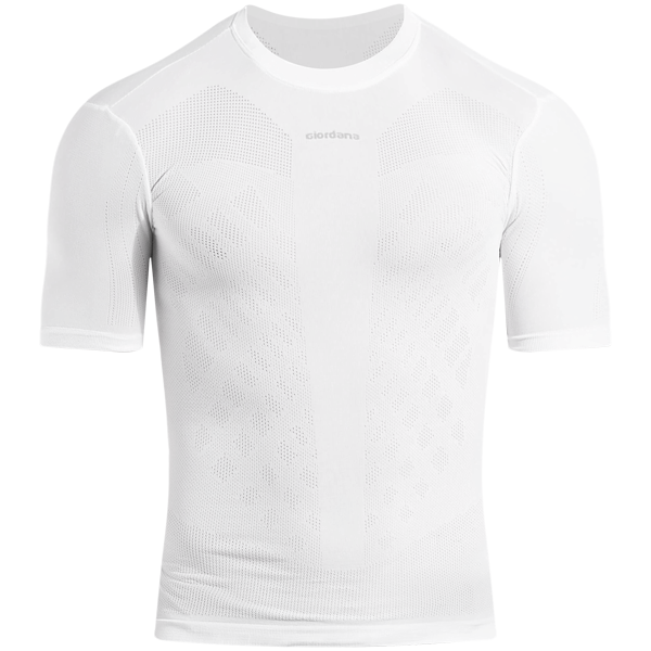 Giordana Lightweight Knitted Short Sleeve Base Layer in White for Men – DSTNC