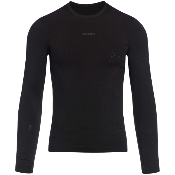 Giordana Midweight Knitted Long Sleeve Base Layer in Black for Men – DSTNC