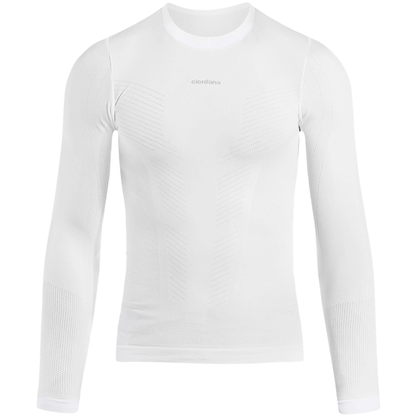 Giordana Midweight Knitted Long Sleeve Base Layer in White for Men – DSTNC