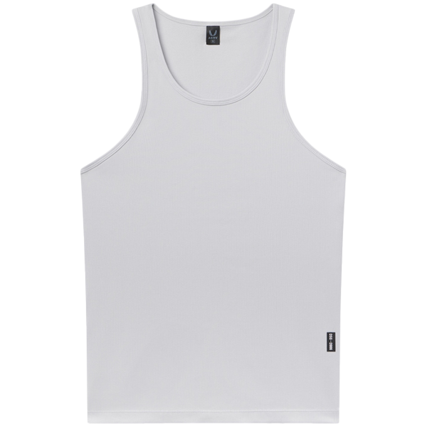ASRV Creora® Tech Ribbed Tank in Light Grey for Men – DSTNC