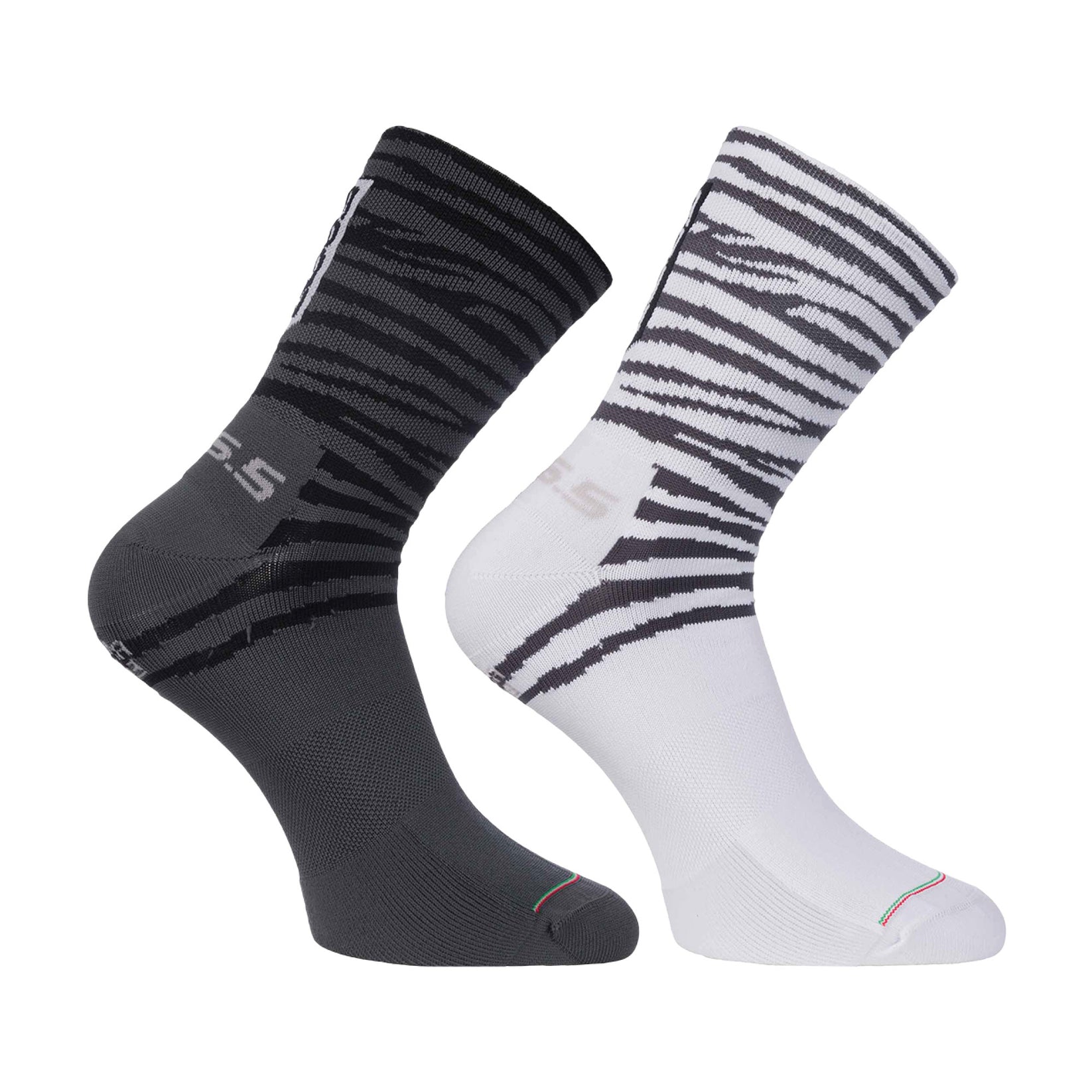 Q36.5 Ultra Tiger Socks (2 Pairs) in Black White – DSTNC