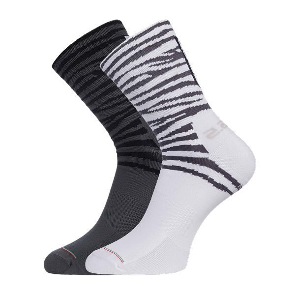 Q36.5 Ultra Tiger Socks (2 Pairs) in Black White – DSTNC