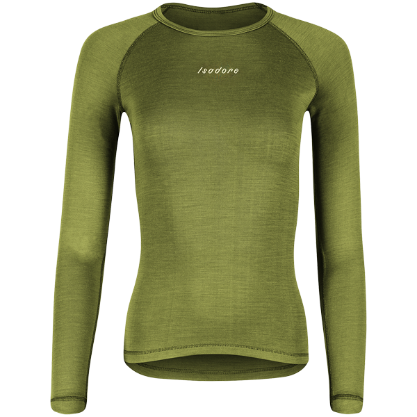 Isadore Merino Long Sleeve Base Layer in Army Green for Women – DSTNC
